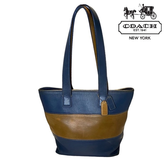 Coach | Bags | Coach Vintage Rugby Tote 9348 C 203 In Bluecamel Glove ...